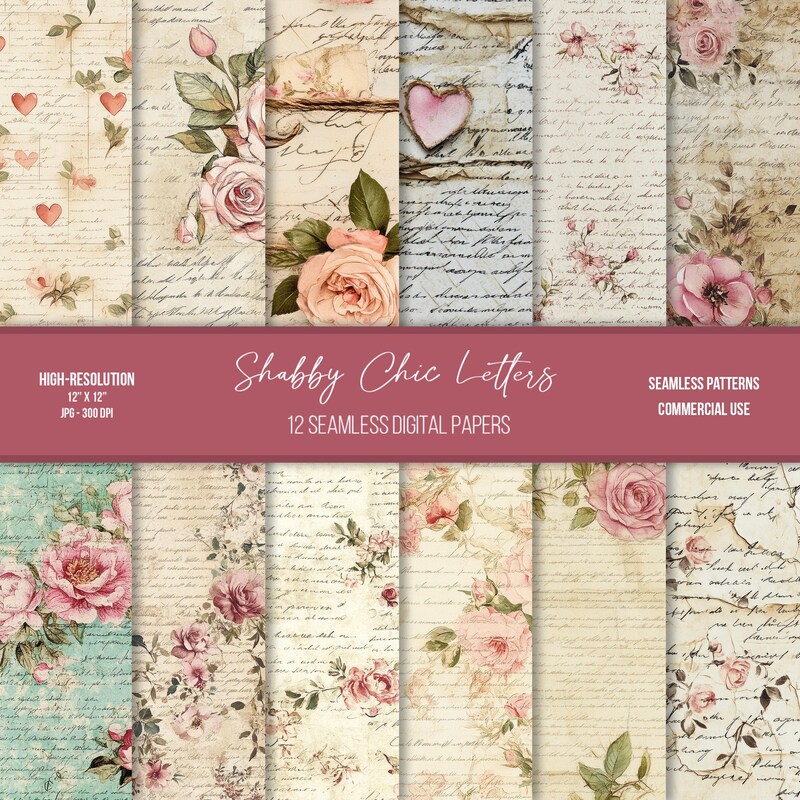 Shabby Chic Letters - Etsy