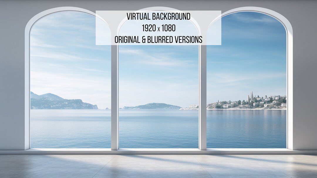 Italian Coast Virtual Background: Mediterranean View (digital Download ...