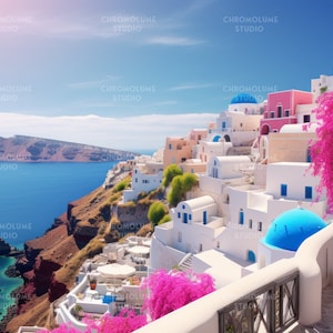 Santorini Inspired Digital Color Palette: 30 Hues for Procreate & Adobe ...
