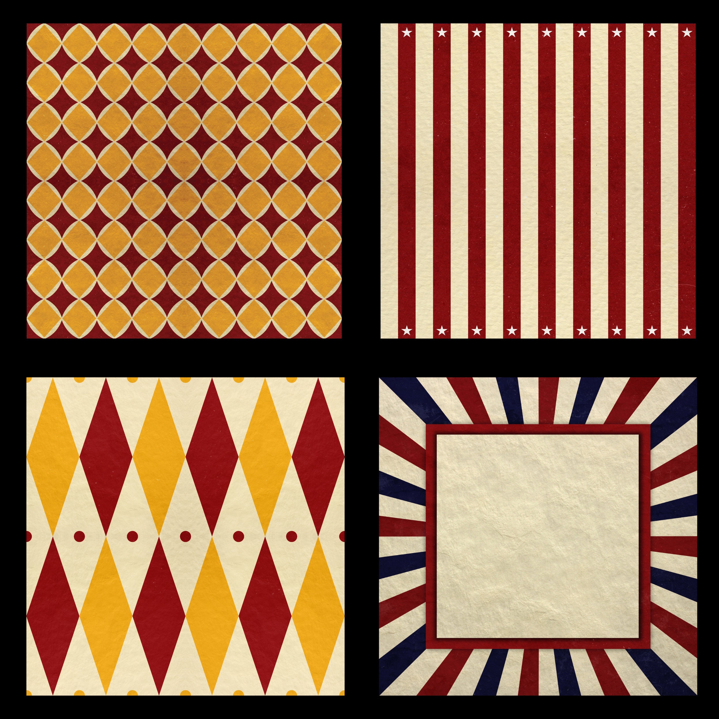 Vintage Circus Digital Paper Commercial Use High-resolution 300 Dpi JPG ...