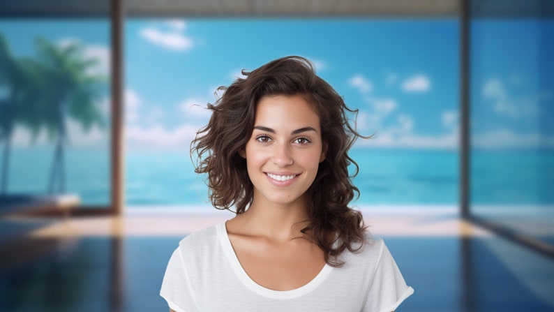 Ocean View Virtual Meeting Background | Backdrop | Zoom | Microsoft ...