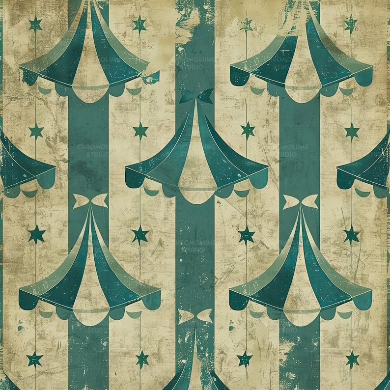 Distressed Vintage Circus Digital Paper Commercial Use High-resolution ...
