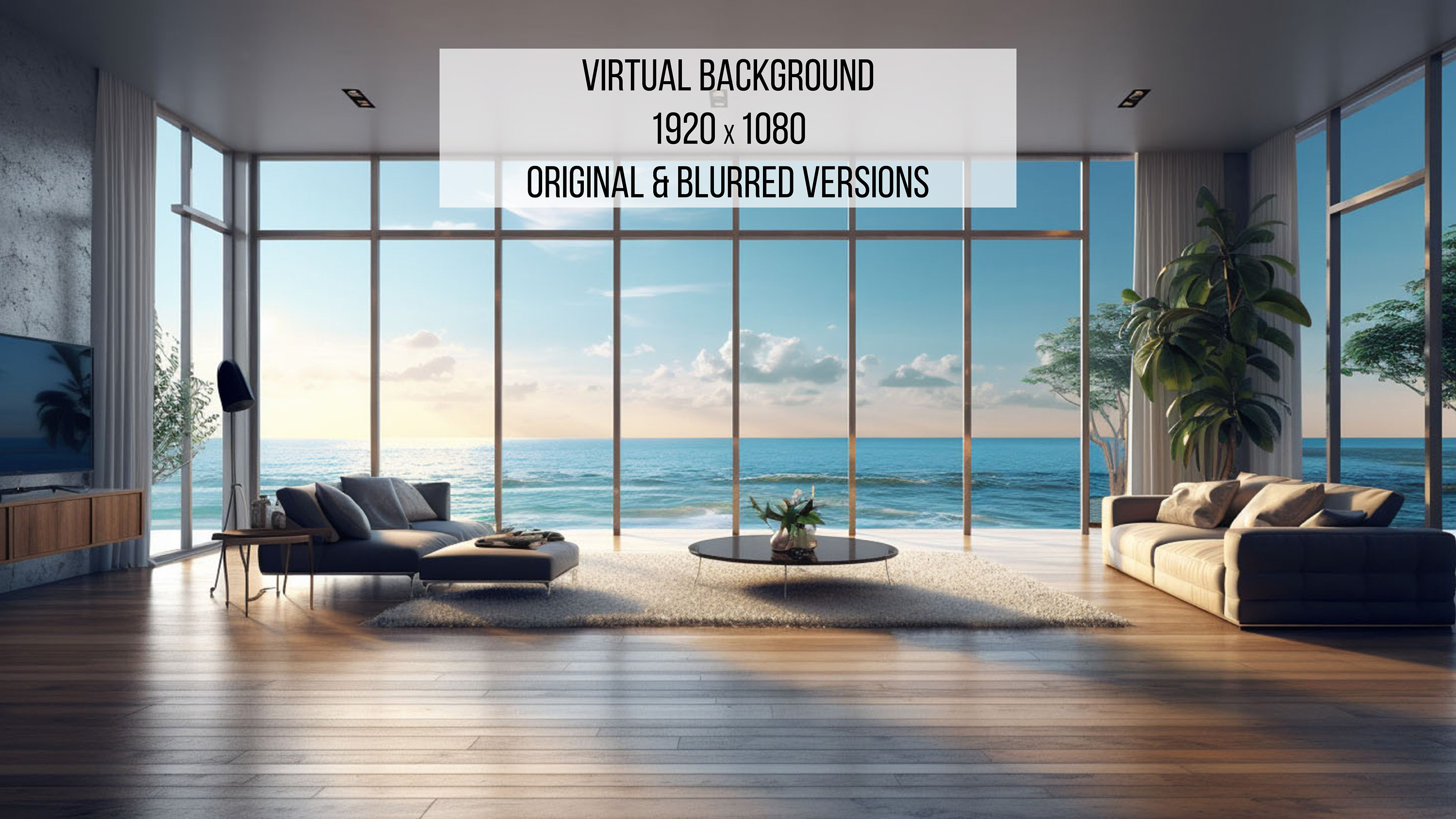 Beach House Virtual Meeting Background Backdrop Zoom Microsoft Teams ...