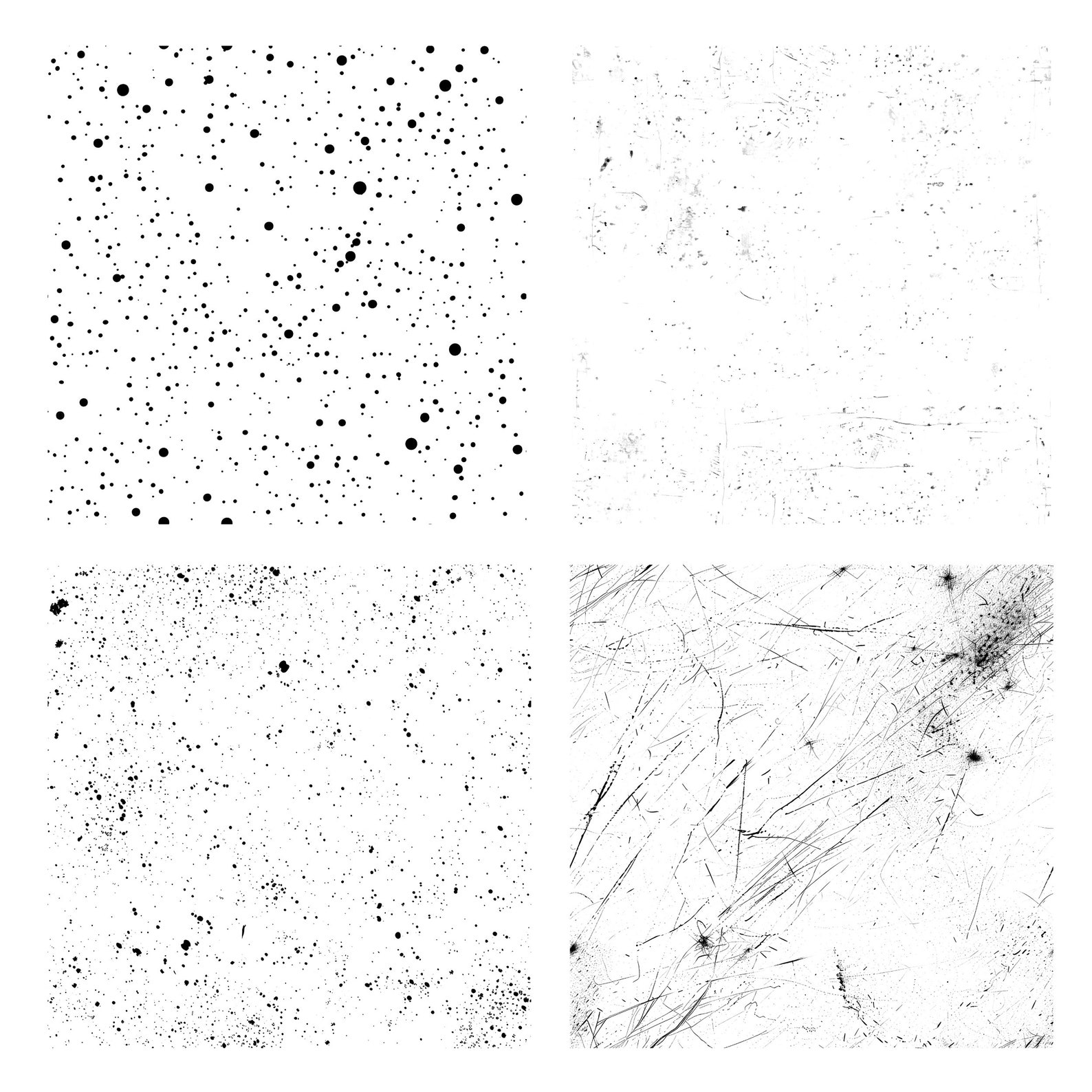 Specks & Scratches Overlays: 20 Seamless Grunge Textures (pngs, Digital ...