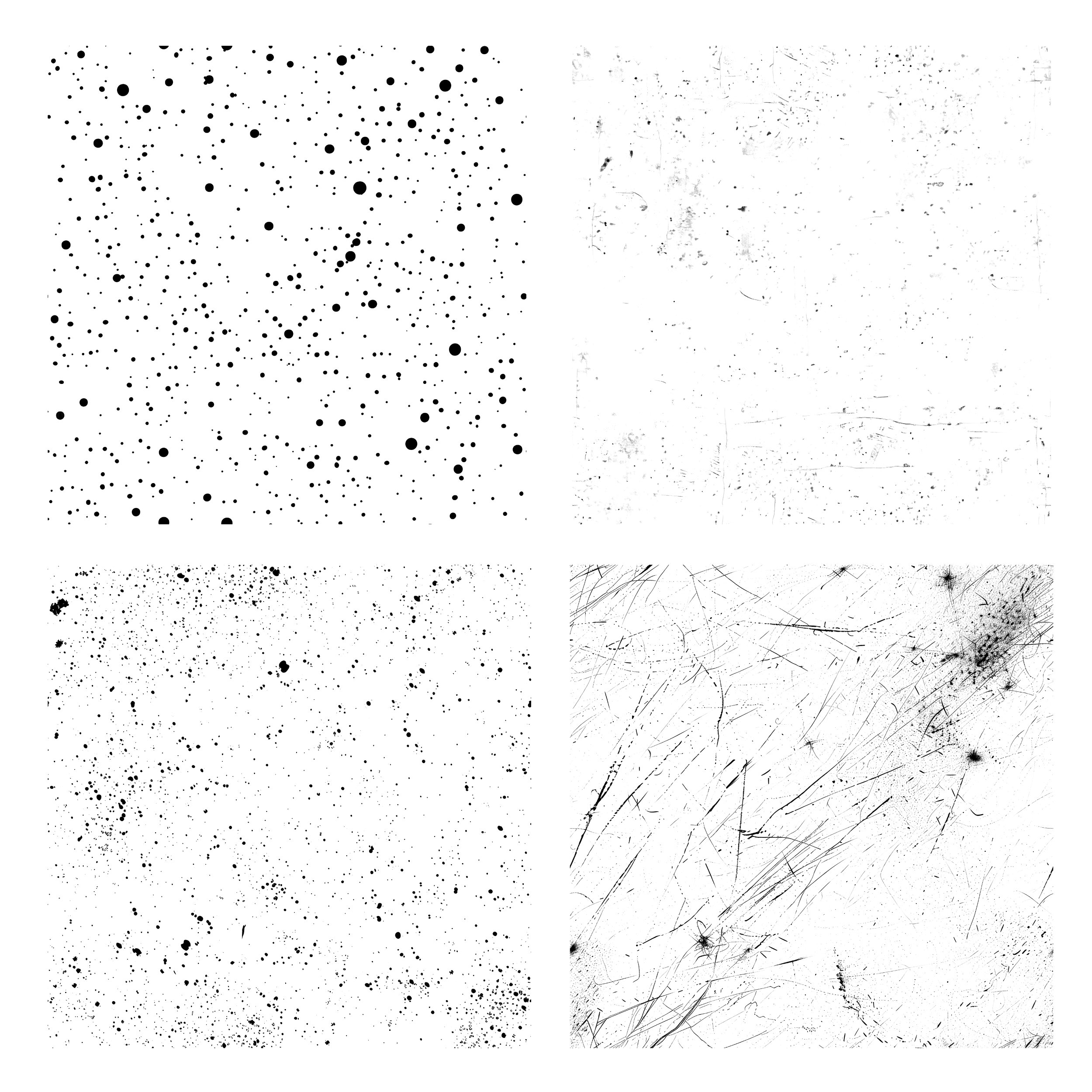 Specks & Scratches Overlays: 20 Seamless Grunge Textures (pngs, Digital ...