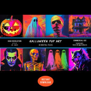 Halloween Pop Art Digital Art | Instant Download | Commercial Use ...