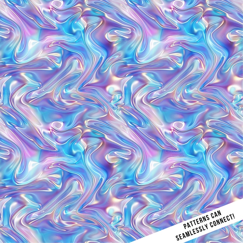 Holographic Foil Digital Paper: Seamless Iridescent Patterns (digital ...