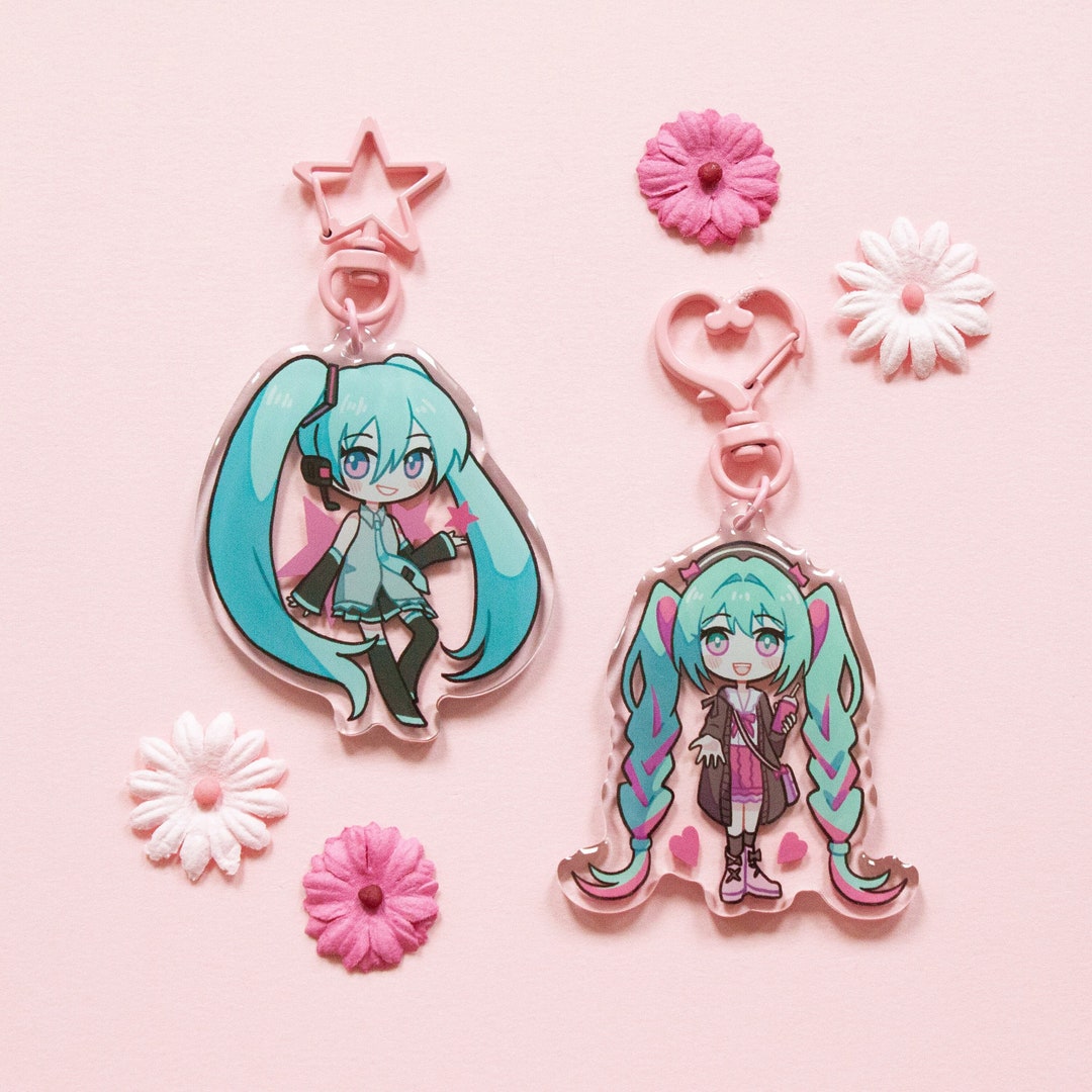 Hatsune Miku Vocaloid Acrylic Charm Keychains [original Miku & Autumn ...