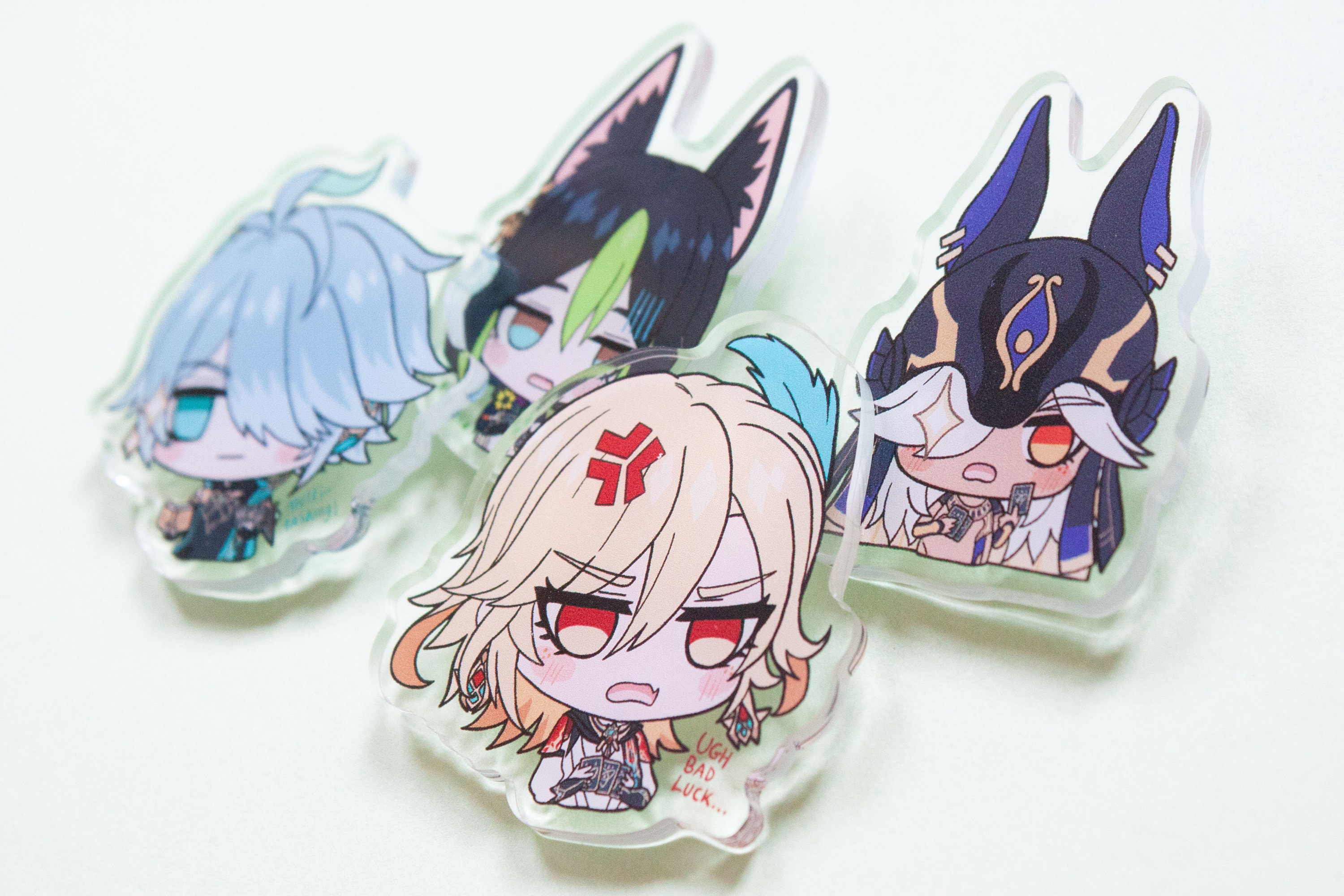 Kaveh Alhaitham Tighnari Cyno Genshin Impact Chibi Acrylic Pins - Etsy