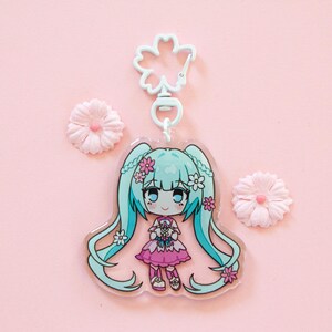 Hatsune Miku Vocaloid Acrylic Charm Keychains [flower Fairy/roomwear ...