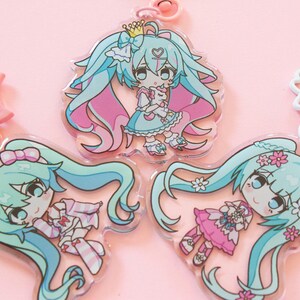 Hatsune Miku Vocaloid Acrylic Charm Keychains [flower Fairy/roomwear ...