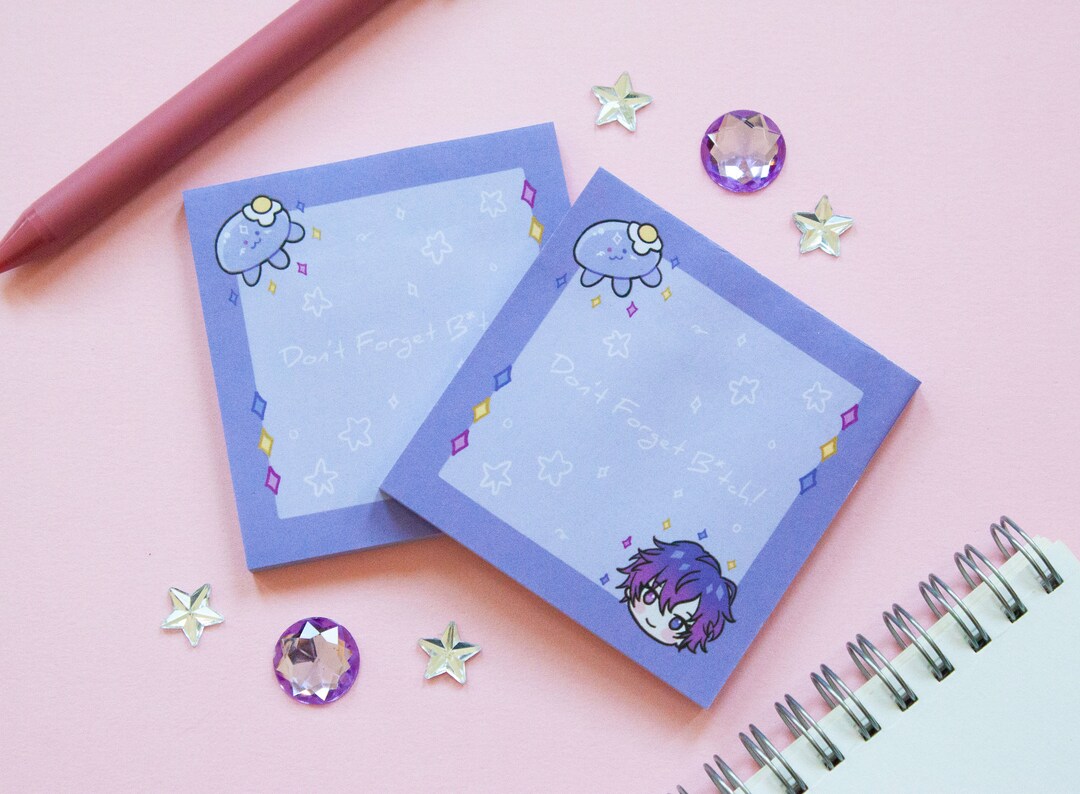 Uki Violeta Vtuber Nijisanji Kawaii Sticky Note Memo Pad - Etsy