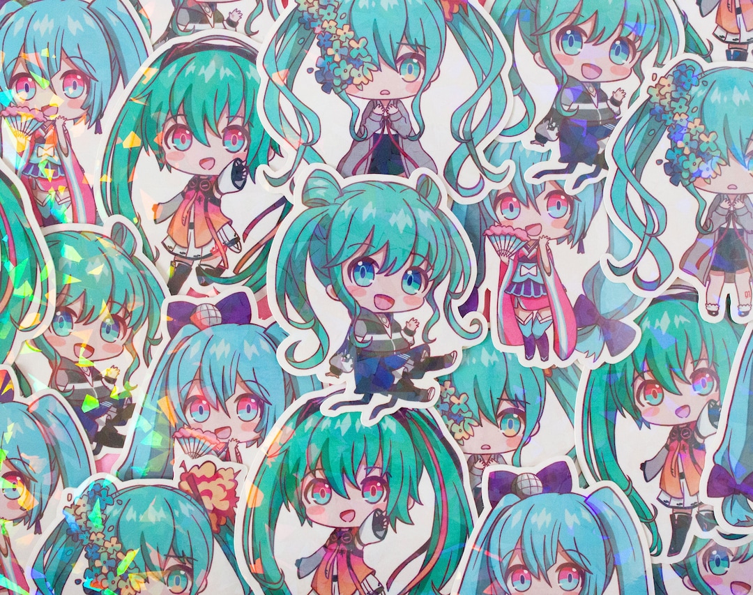 Hatsune Miku Vocaloid Holographic Vinyl Stickers - Etsy