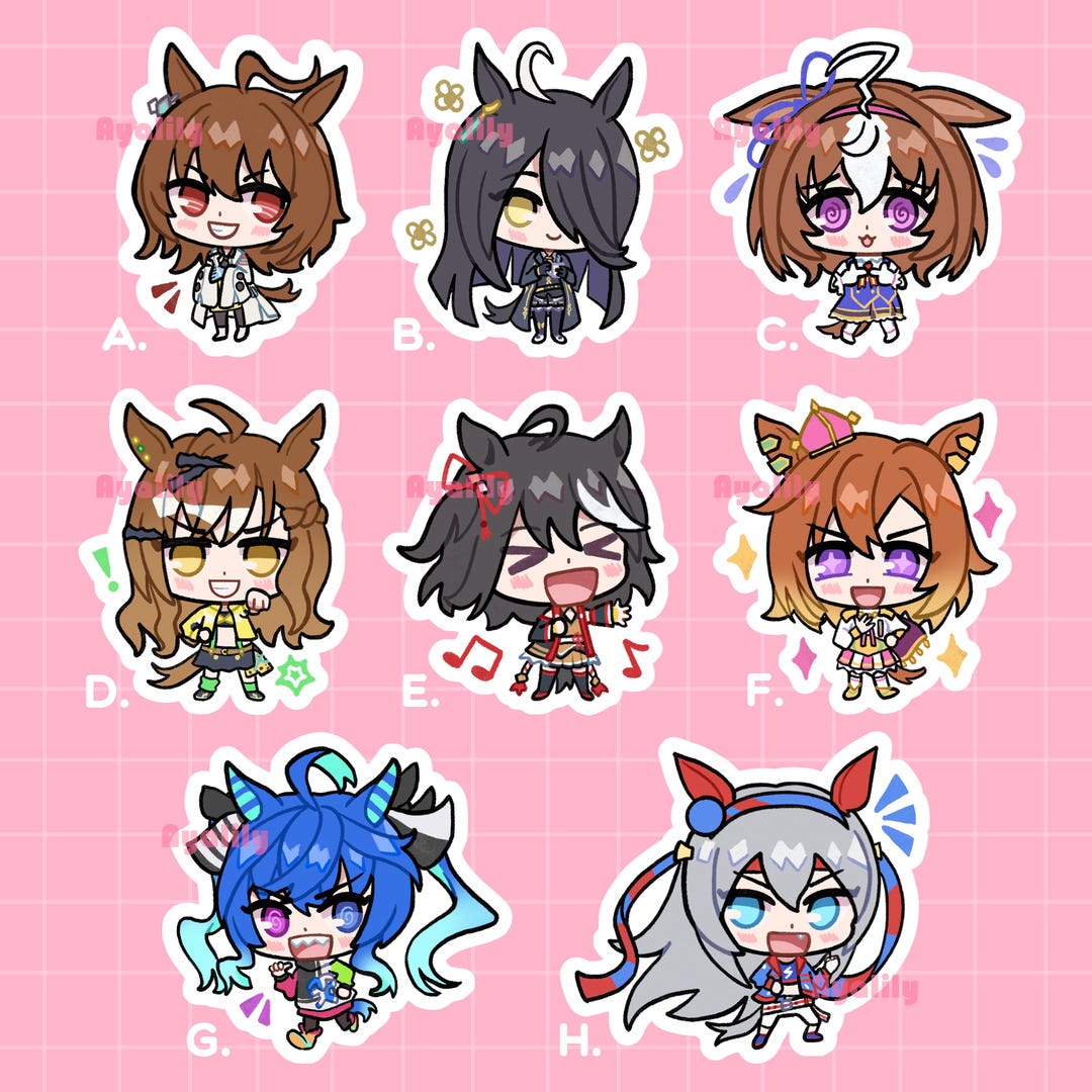 Uma Musume Pretty Derby Vinyl Stickers | Agnes Tachyon Manhattan Cafe ...