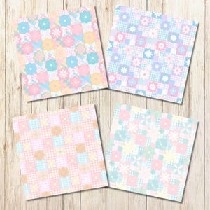 Pastel Floral Seamless Digital Paper Pack: Scrapbook, Collage ...