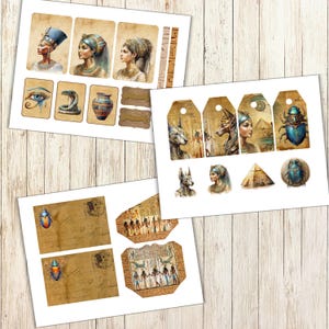 Ancient Egypt Digital Ephemera Sheets – 5 Printable Pages, Journal ...