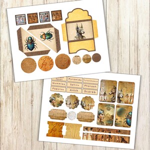 Ancient Egypt Digital Ephemera Sheets – 5 Printable Pages, Journal ...