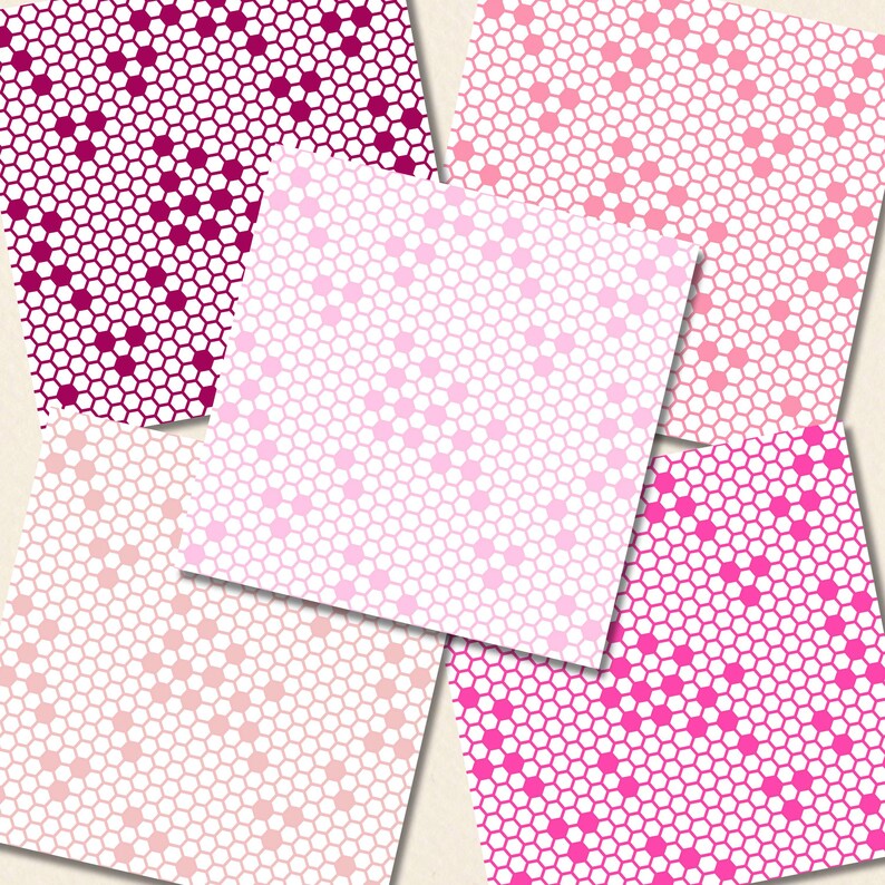 Honeycomb Seamless Patterns, 50 Colours, Simple Scrapbook, Craft Papers ...