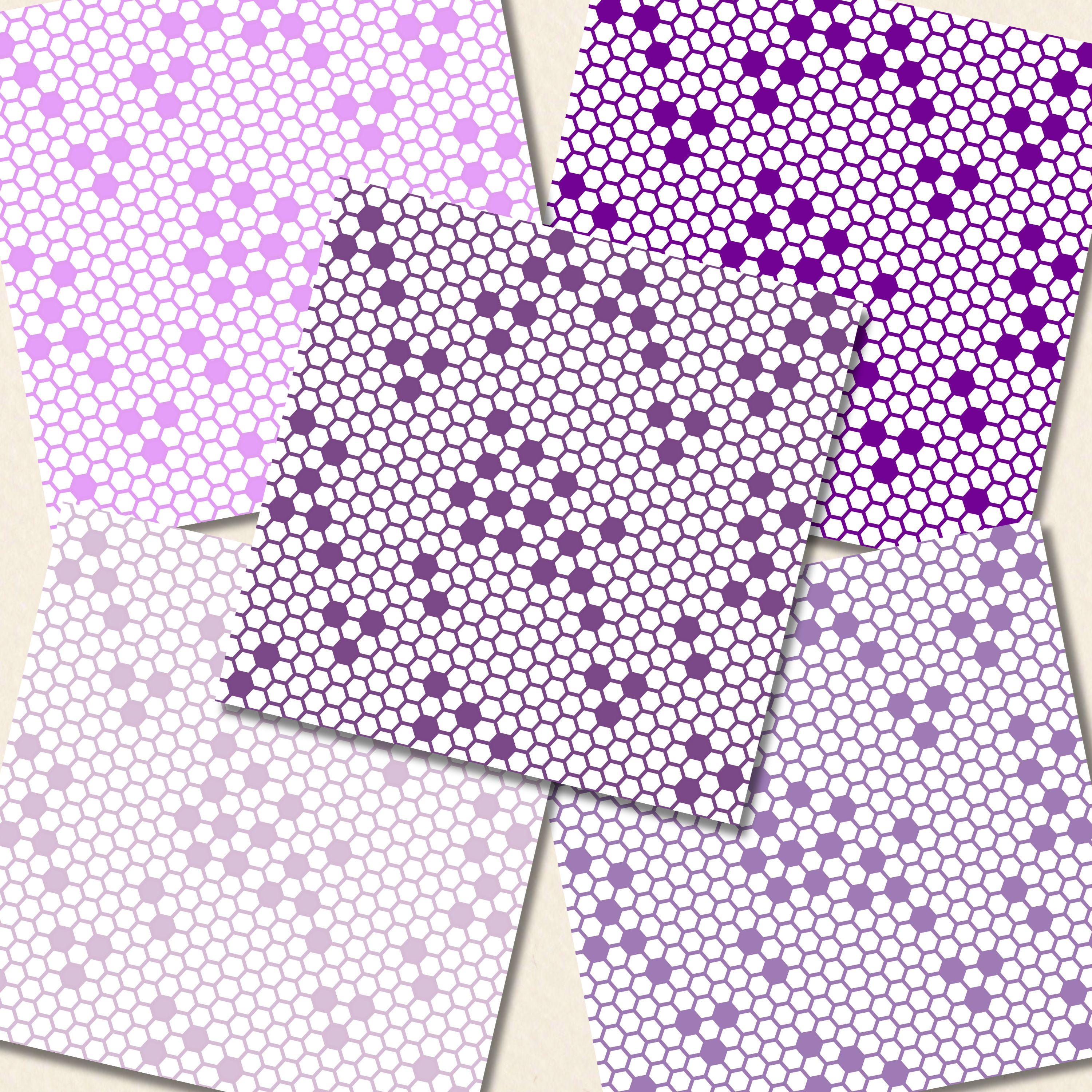 Honeycomb Seamless Patterns, 50 Colours, Simple Scrapbook, Craft Papers ...
