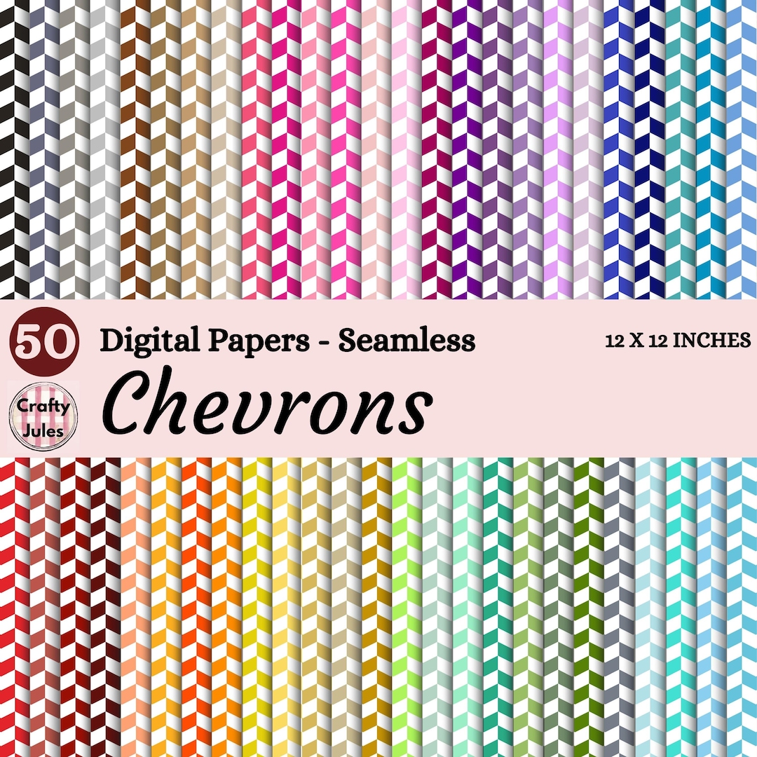 Chevron Seamless Patterns, 50 Colours, Simple Scrapbook, Craft Papers ...