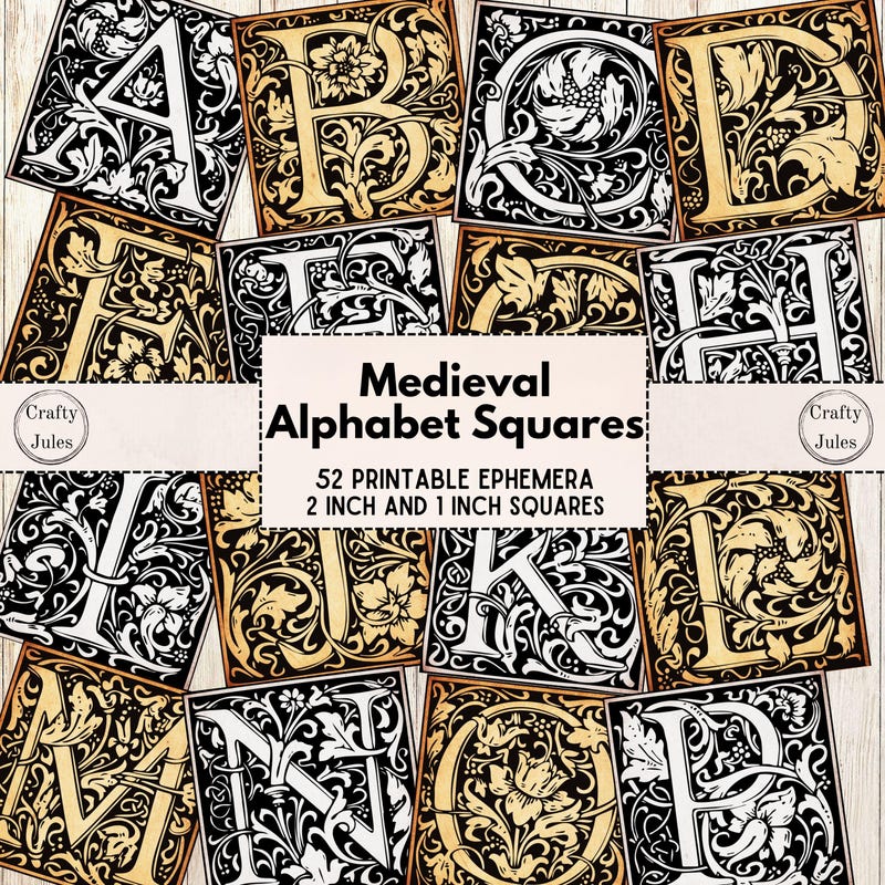 Medieval Alphabet - Etsy
