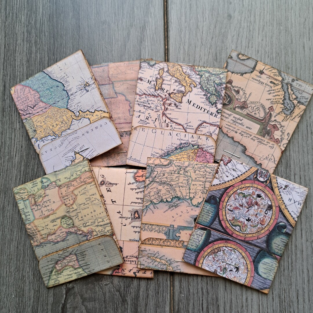 8 Mini Matchbook Notebooks Travel Theme for Junk Journals - Etsy UK