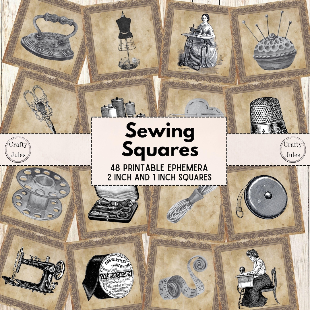 Printable Sewing Squares – 48 Printable 2 Inch and 1 Inch Squares ...
