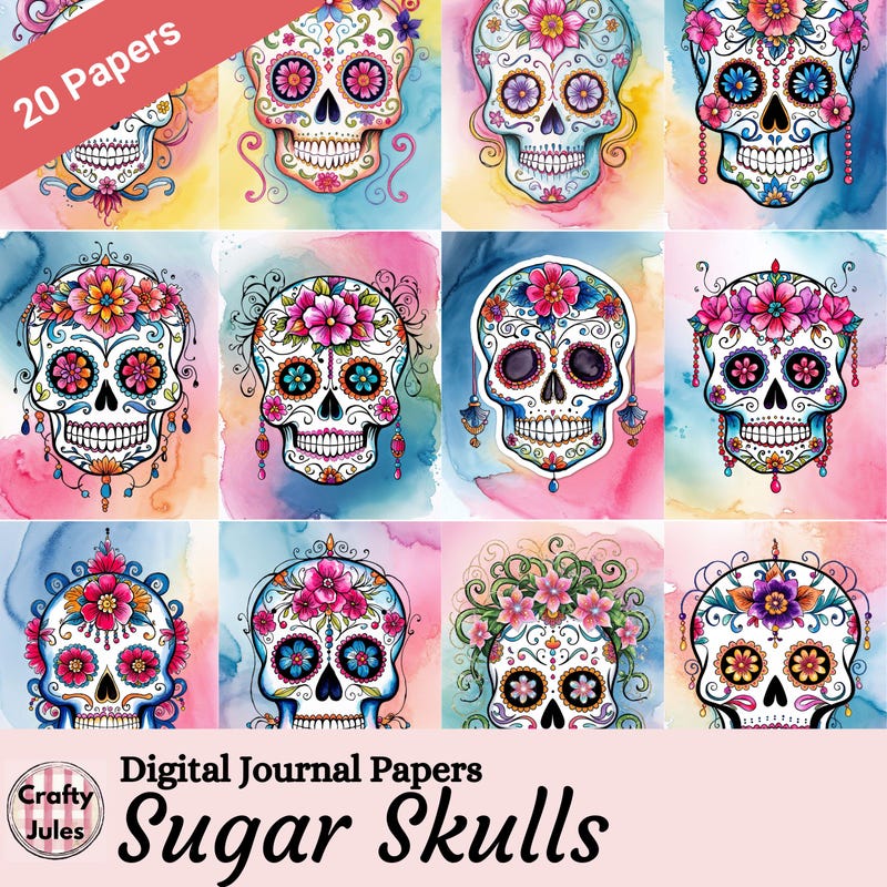 Skull Birthday Card Digital - Etsy
