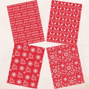 Christmas Patterned Digital Papers 20 Printable Festive Crafting Papers ...
