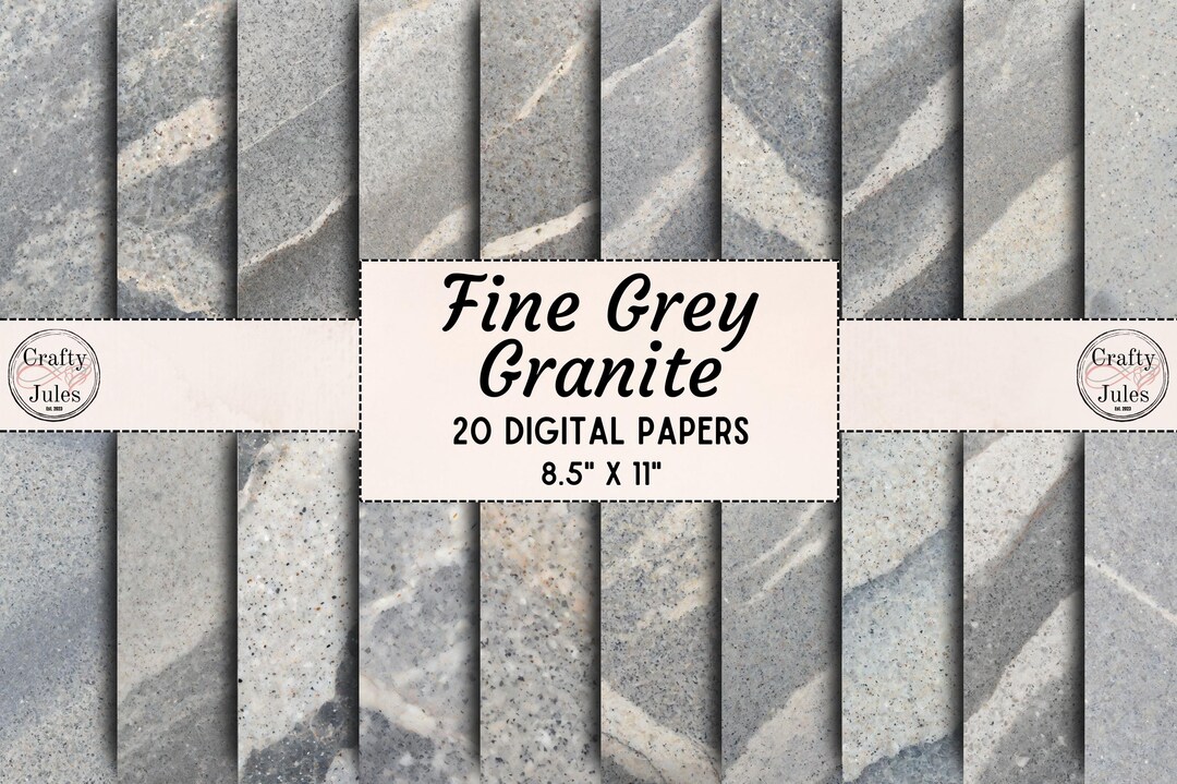 Grey Granite Effect Digital Paper 20 Printable Fine Textured ...