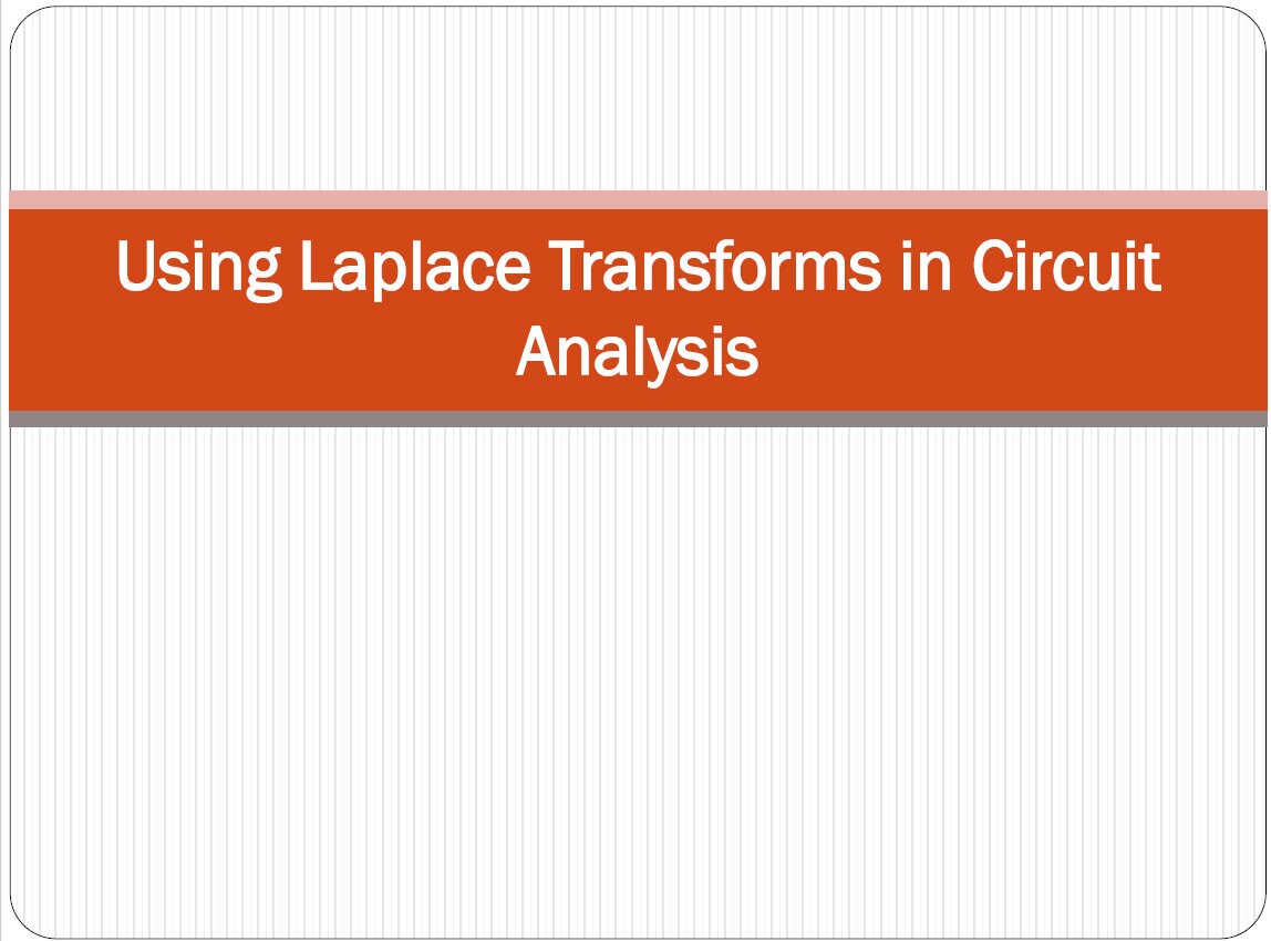 Using Laplace Transforms in Circuit Analysis - Etsy