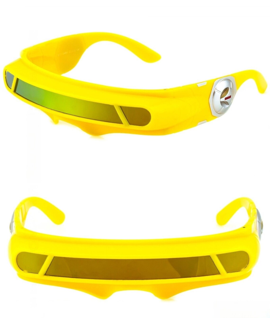 Cosplay Futuristic Cyclops XMEN Yellow/orange Mirrored Sunglasses Space ...