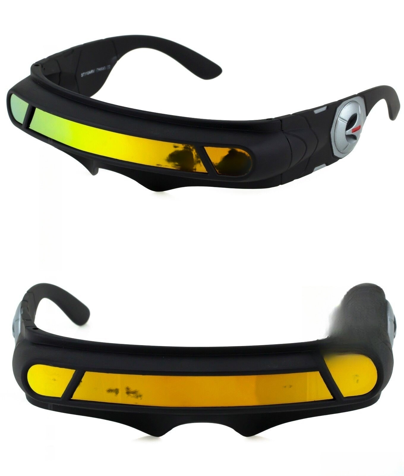 Cosplay Futuristic Cyclops XMEN Black Orange Mirrored Sunglasses Space ...