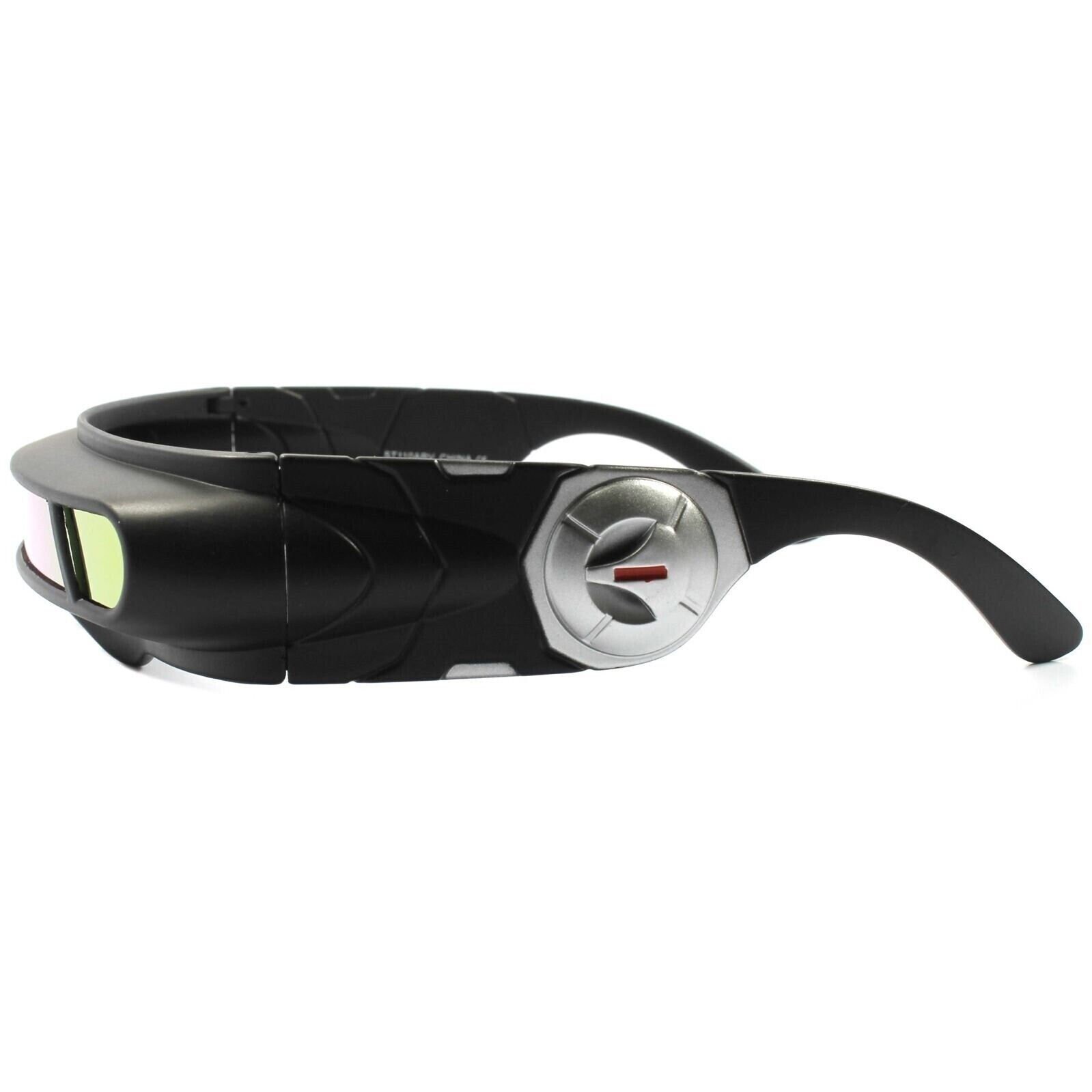 Cosplay Futuristic Cyclops XMEN Black Orange Mirrored Sunglasses Space ...