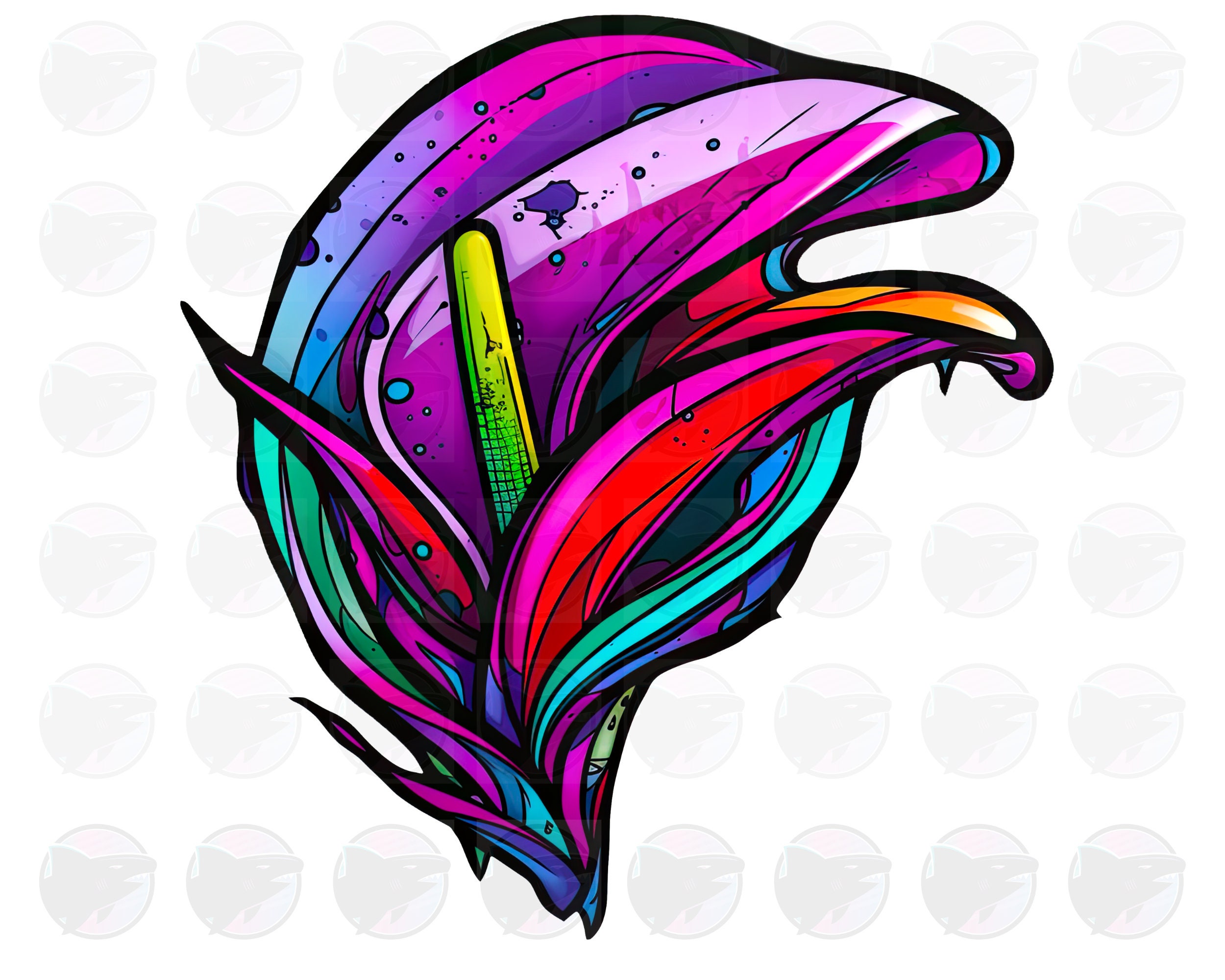 Lily Flower Graffiti Digital Sticker Bundle for Journals, Printing, and ...