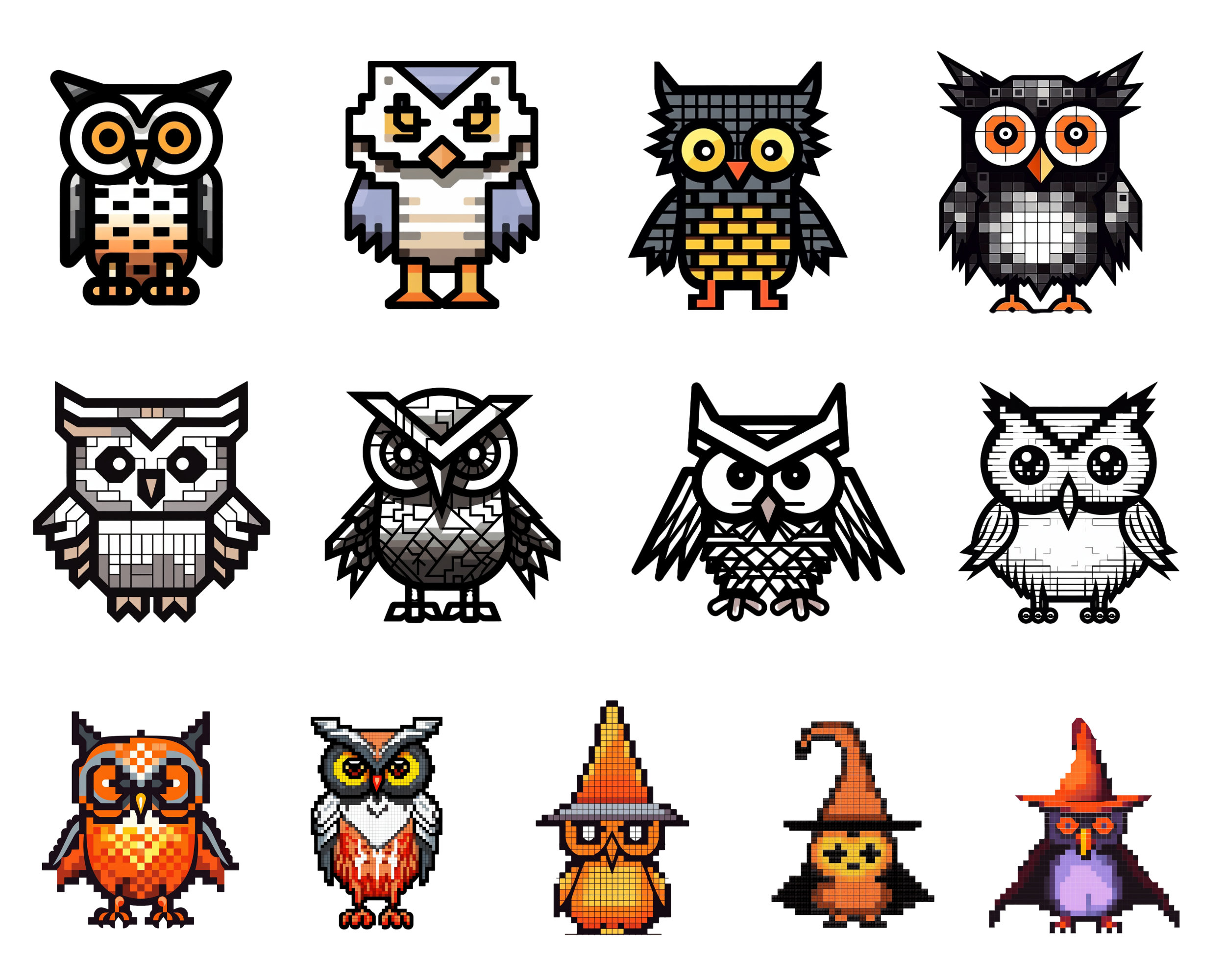 123 Haunted Pixel Delights: Halloween Art Bundle With SVG & - Etsy