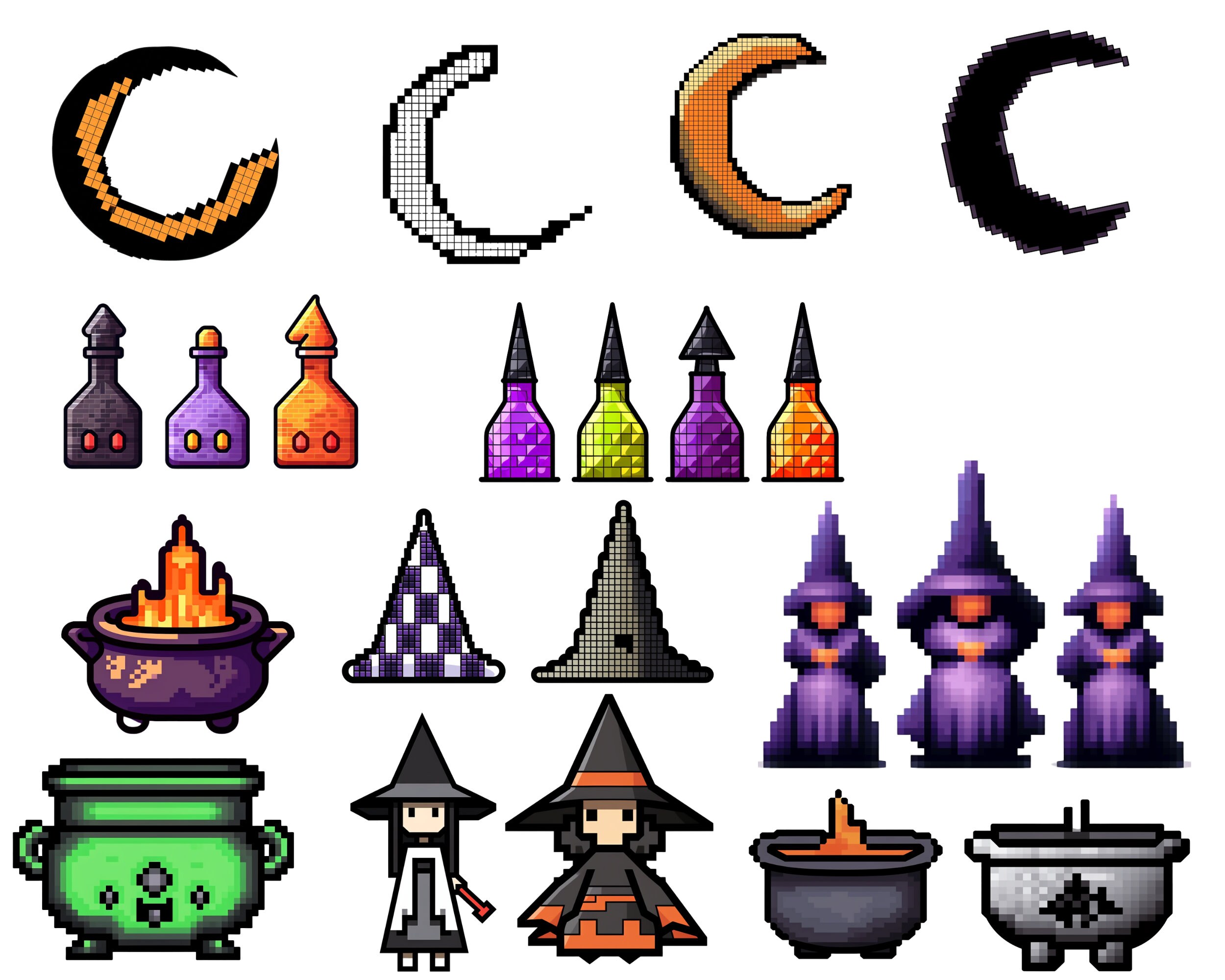 123 Haunted Pixel Delights: Halloween Art Bundle With SVG & - Etsy