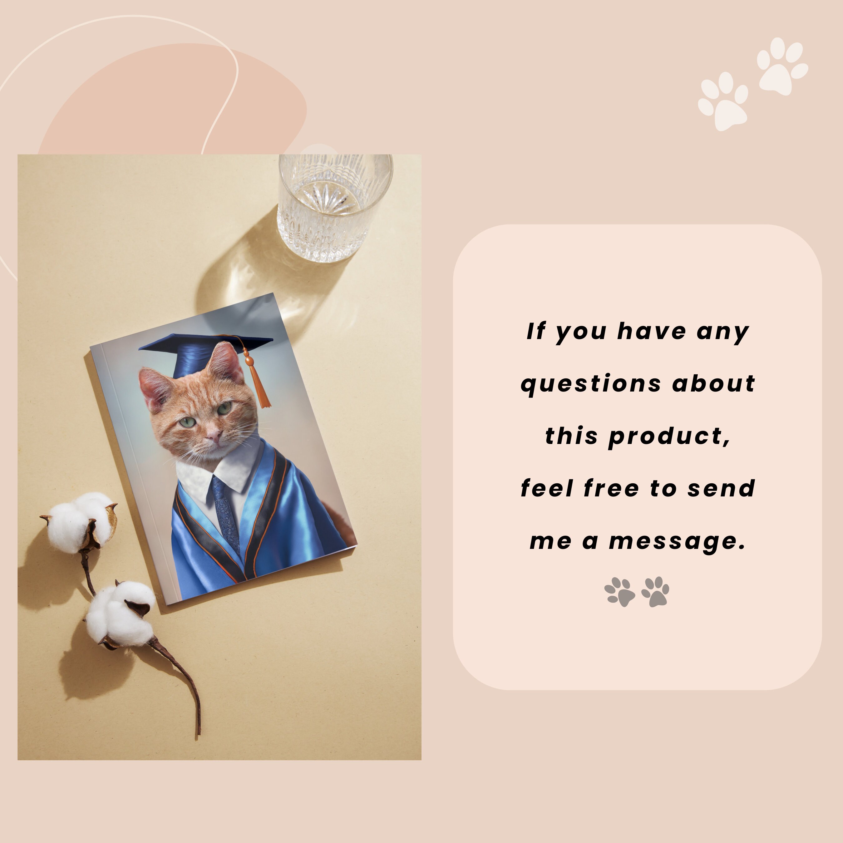 Custom Graduation Pet Portrait Wall Art Display Gift - Etsy