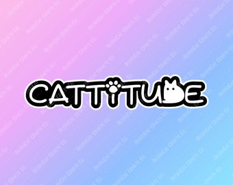 Cattitude Sticker - Etsy