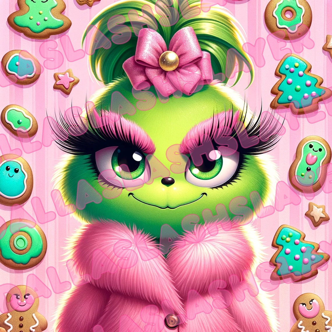 Pink Bougie Grinch Pink PNG Grinch Pink Bougie Preppy Christmas Grinch ...