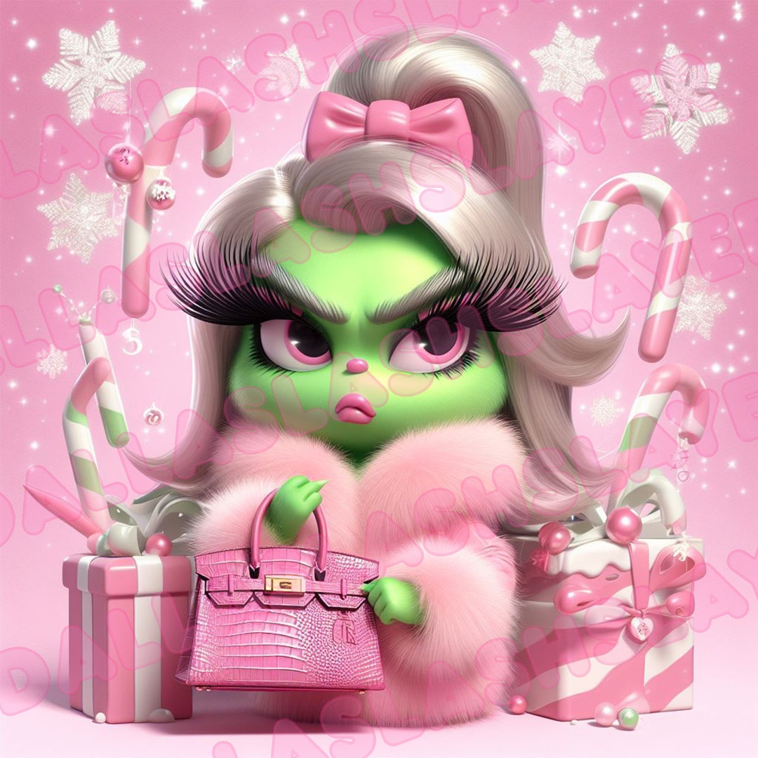 Pink Bougie Grinch Pink Png File Grinch Pink Bougie Grinch Christmas Grinch Png Christmas Grinch