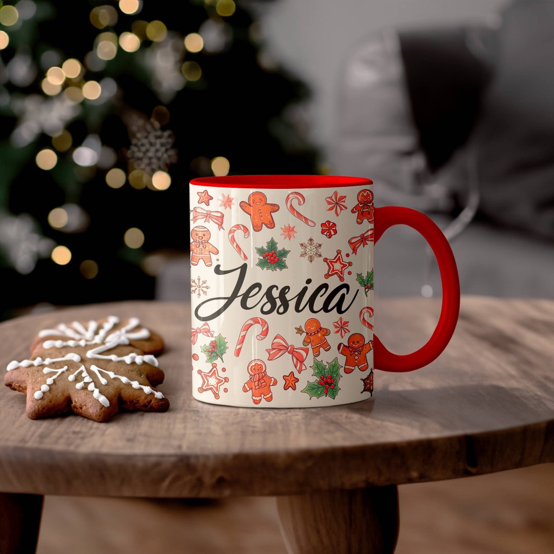 PERSONALISED CHRISTMAS GINGERBREAD Mug, Custom Cozy Season Mug, Custom ...