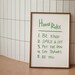 Green Poster | House Rules Art Print | Printable Art | Trendy Art Print ...