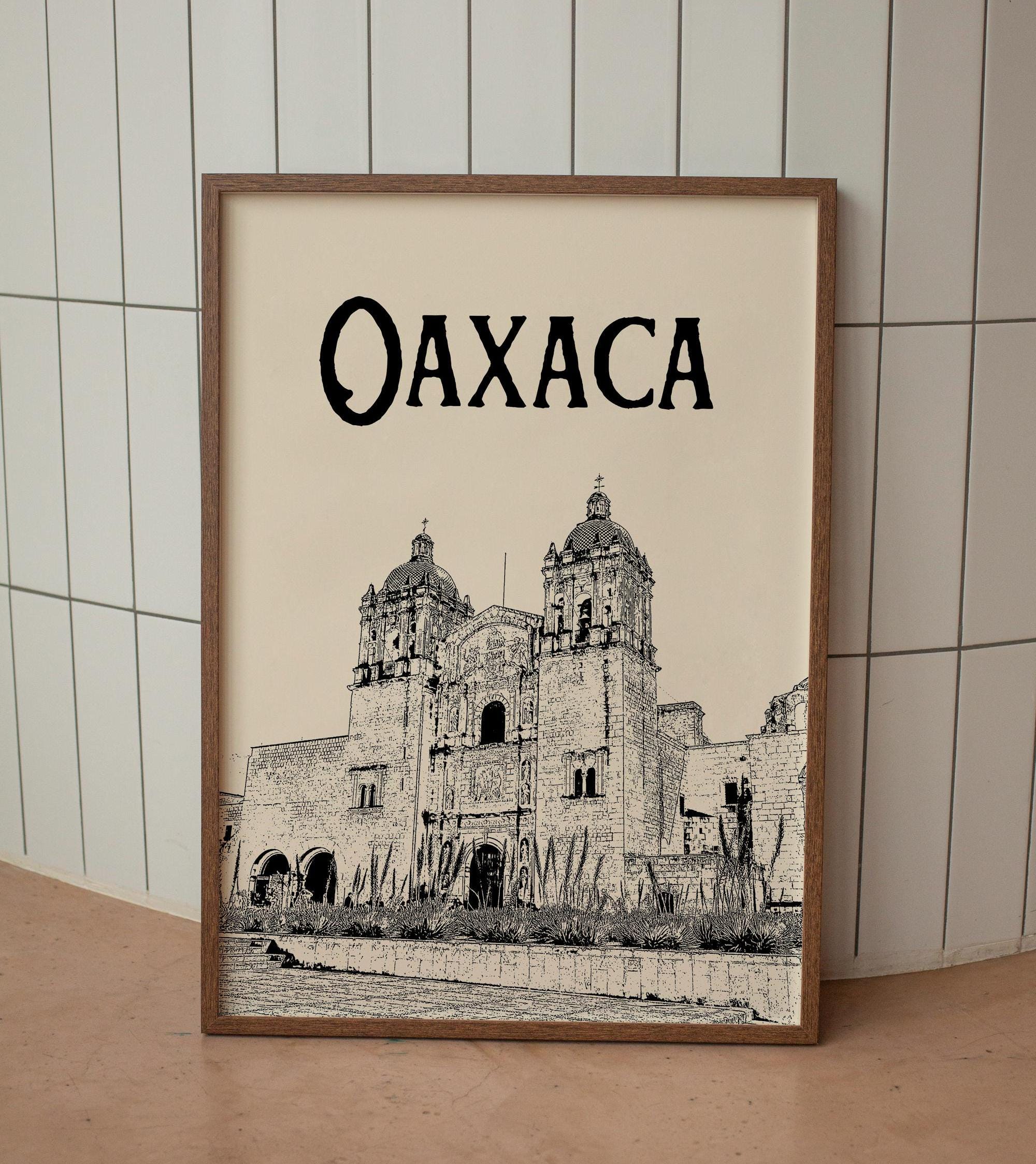 Oaxaca Print Mexican Print Mexican Location Wall Art Print Mexico ...