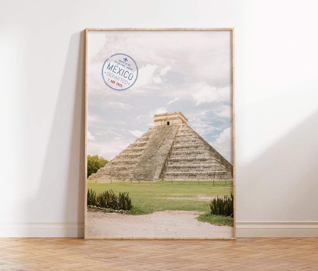 Chichen Itza Print Mexican Landscape Print Mexico Photography Chicen ...