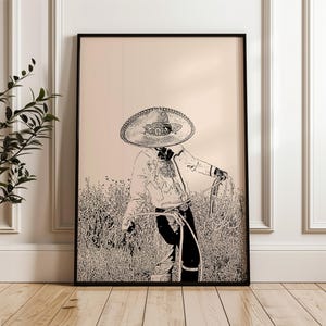 Charro Mexicano Art Print: Chicano Cowboy Folklore (digital Download ...