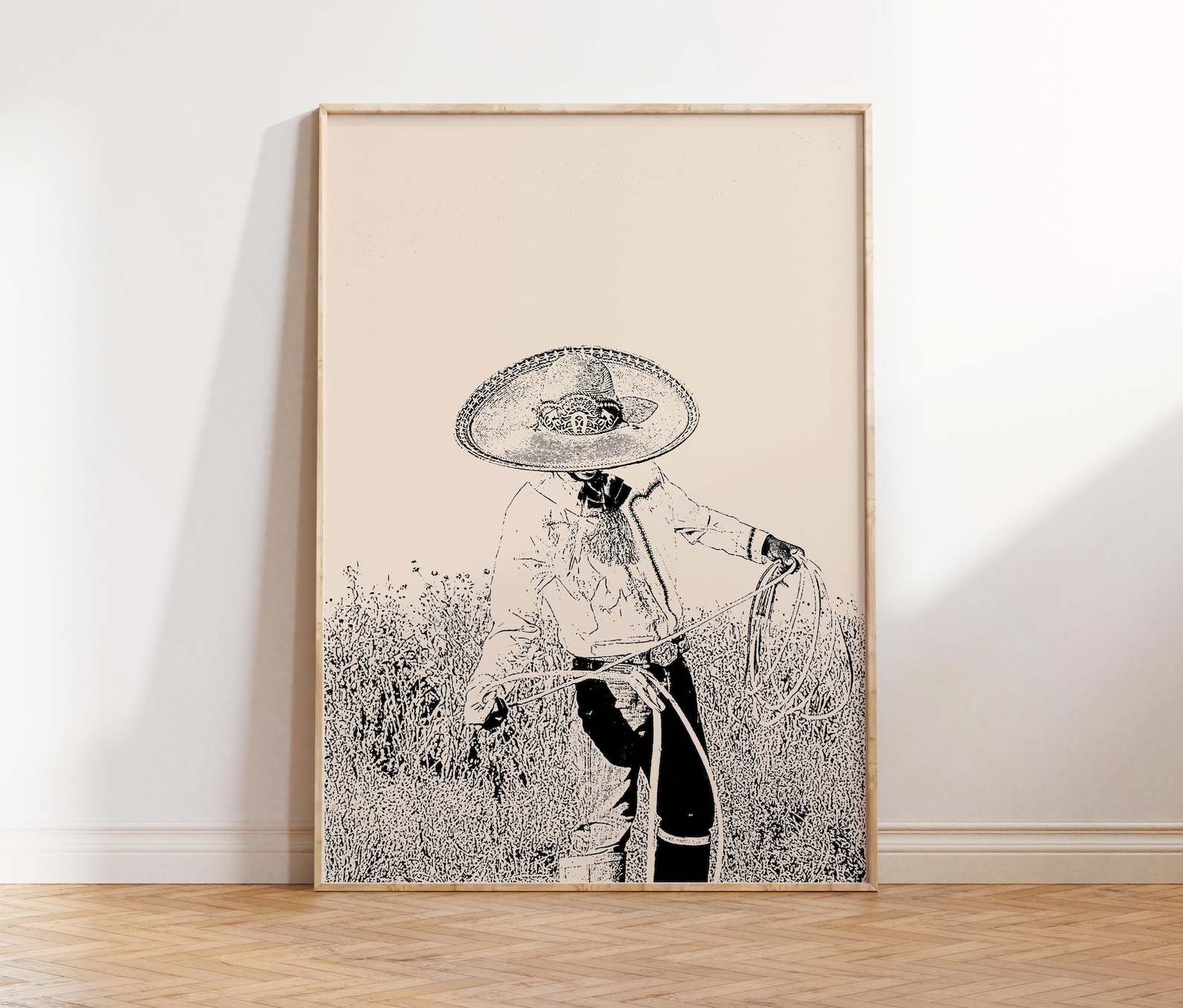 Charro Mexicano Art Print: Chicano Cowboy Folklore (digital Download ...