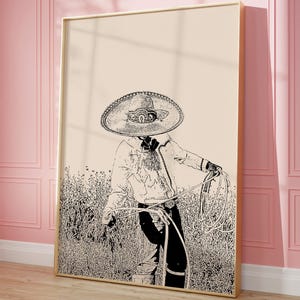 Charro Mexicano Art Print: Chicano Cowboy Folklore (digital Download ...