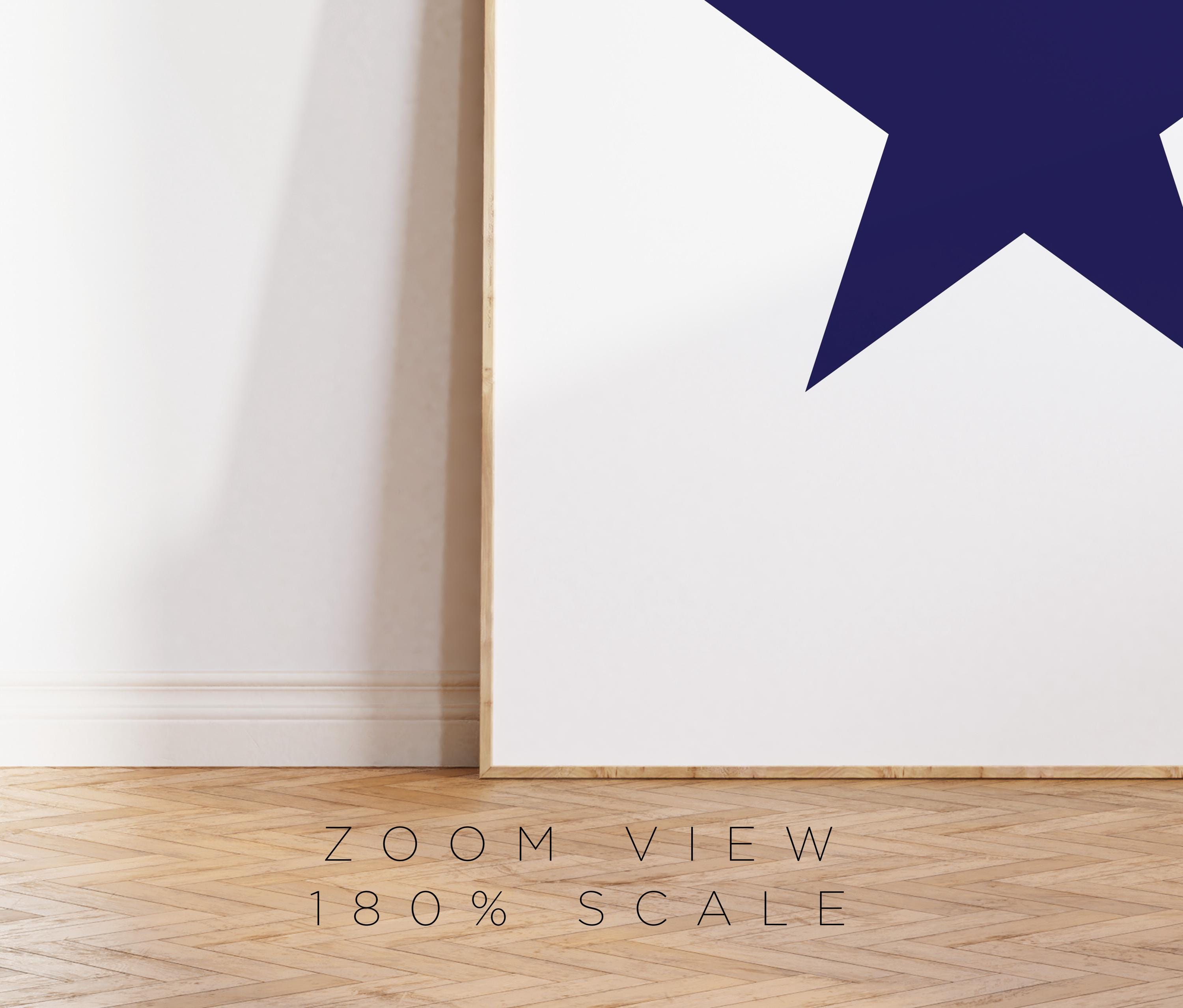 Navy Blue Star Wall Art Aesthetic Wall Art Blue Art Print Aesthetic ...