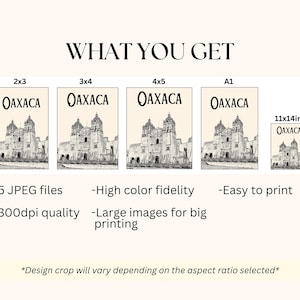 Oaxaca Print Mexican Print Mexican Location Wall Art Print Mexico ...